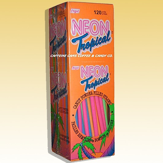 Neon – Candy Filled Powder Straws (tropical) – CanadianSweets